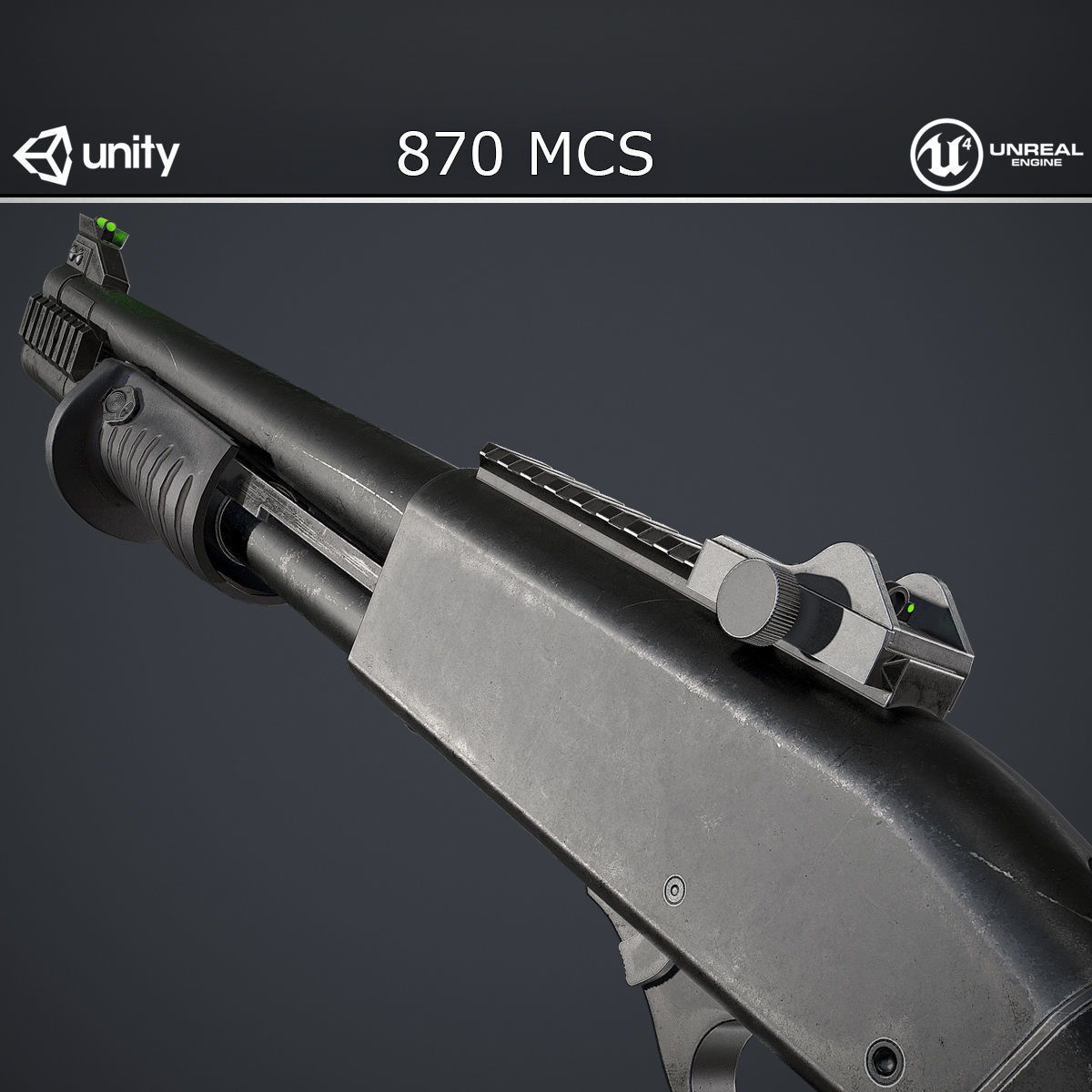 3D model 870 MCS Shotgun VR / AR / low-poly | CGTrader