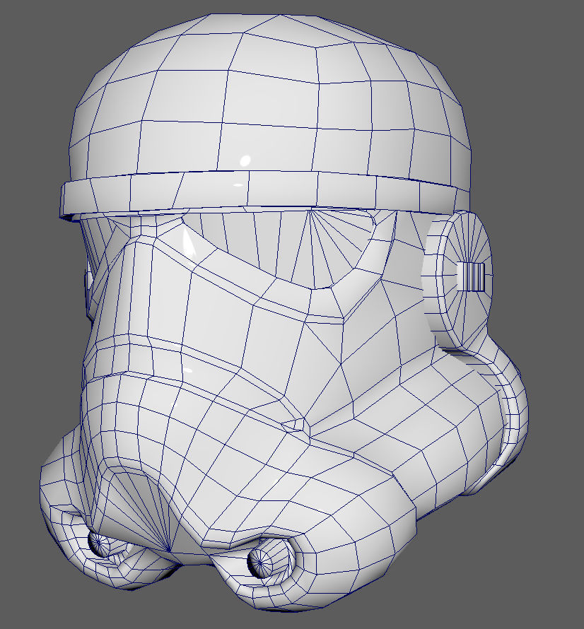 3D model Stormtrooper Lowpoly model star wars helmet VR / AR / low-poly ...