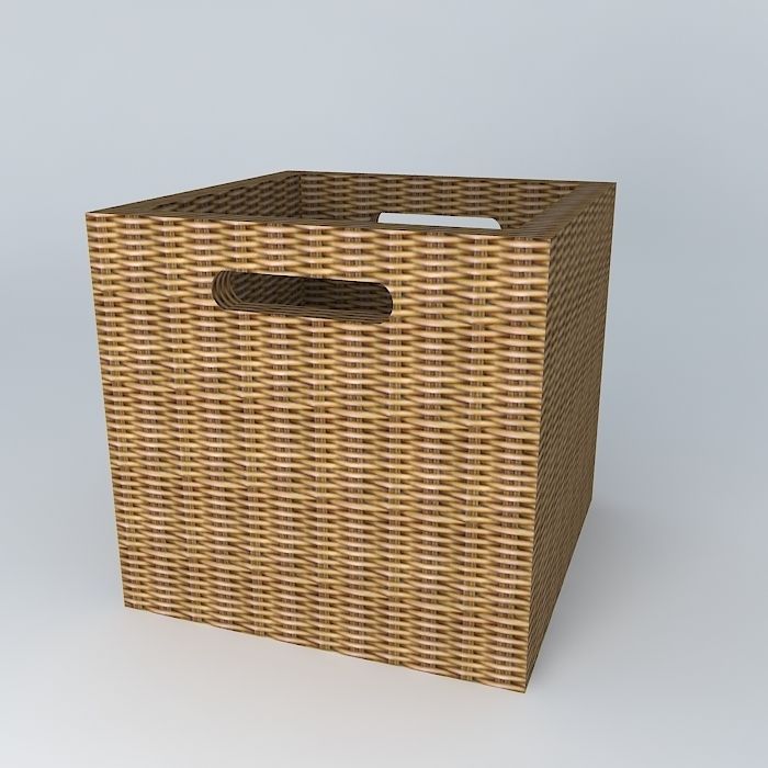 Rattan box free 3D model | CGTrader