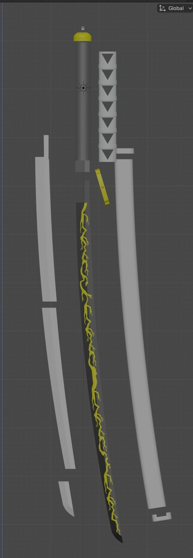 Zenitsu Agatsuma sword Demon Slayer Kimetsu no Yaiba Sword 3D model 3D ...