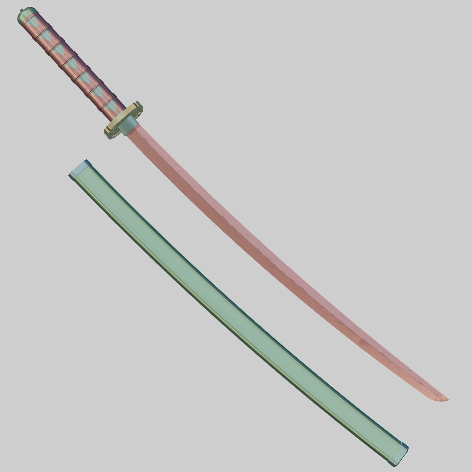 Zenitsu Agatsuma sword Demon Slayer Kimetsu no Yaiba Sword 3D model 3D ...