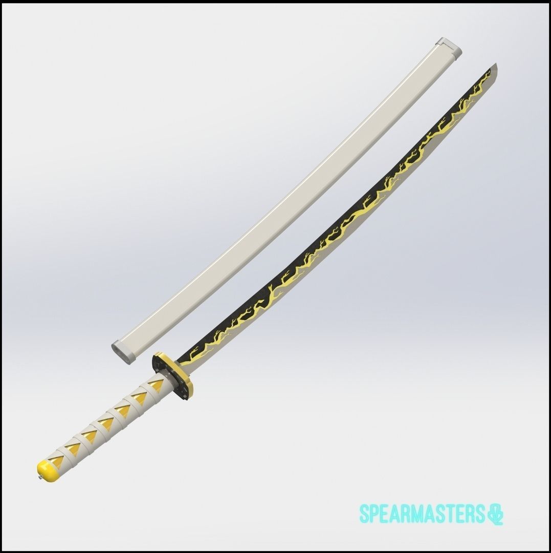 Zenitsu Agatsuma sword Demon Slayer Kimetsu no Yaiba Sword 3D model 3D ...