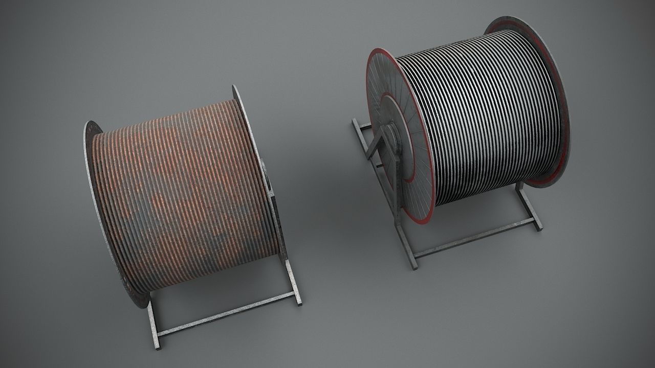 Industrial wire reel 3D model | CGTrader