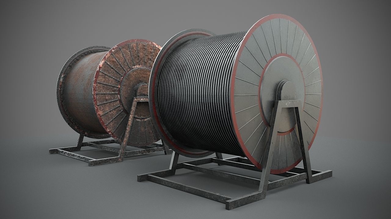 Industrial wire reel 3D model | CGTrader