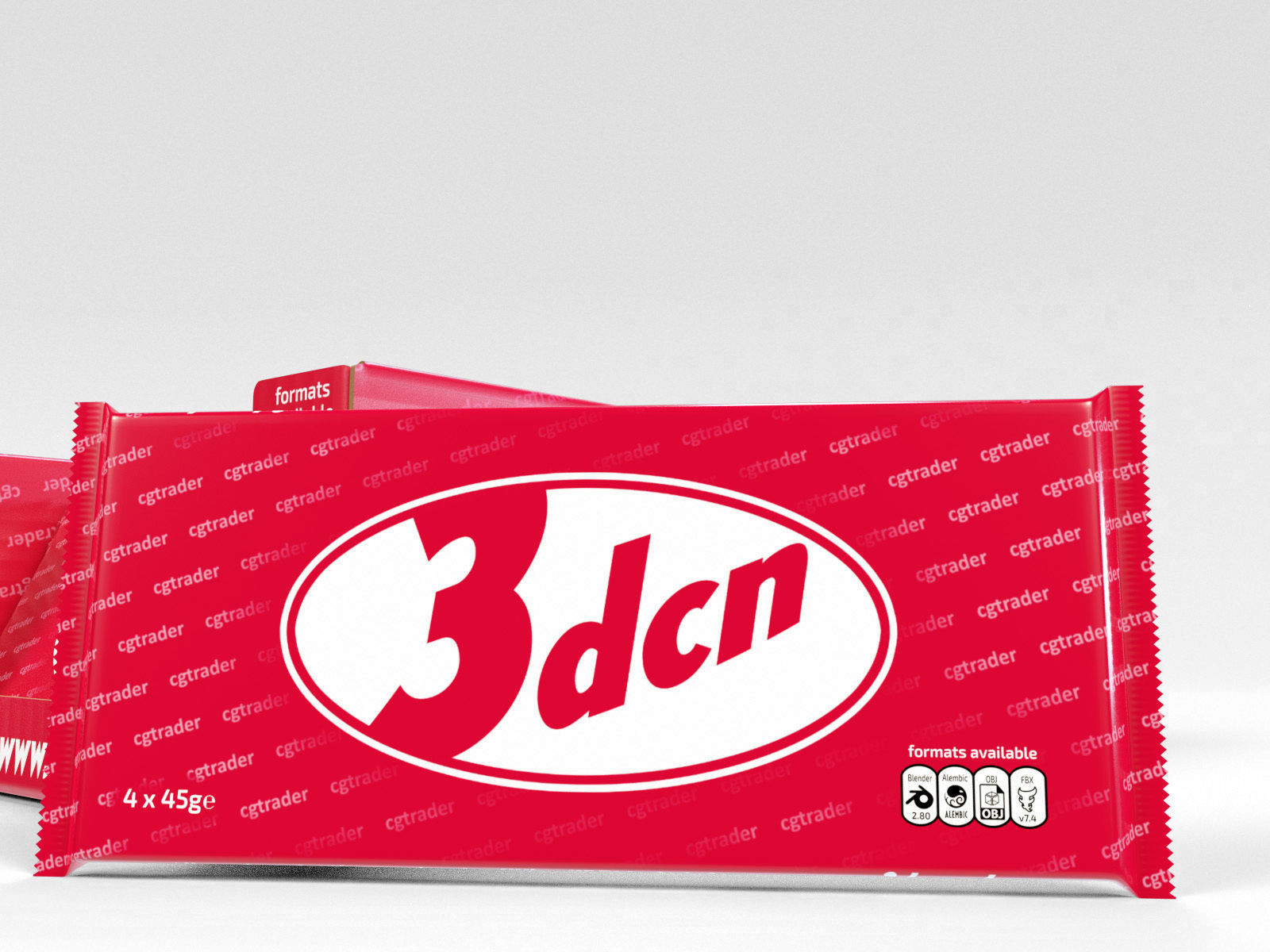 Candy bars with shelf ready display trays kit kat 3D model | CGTrader