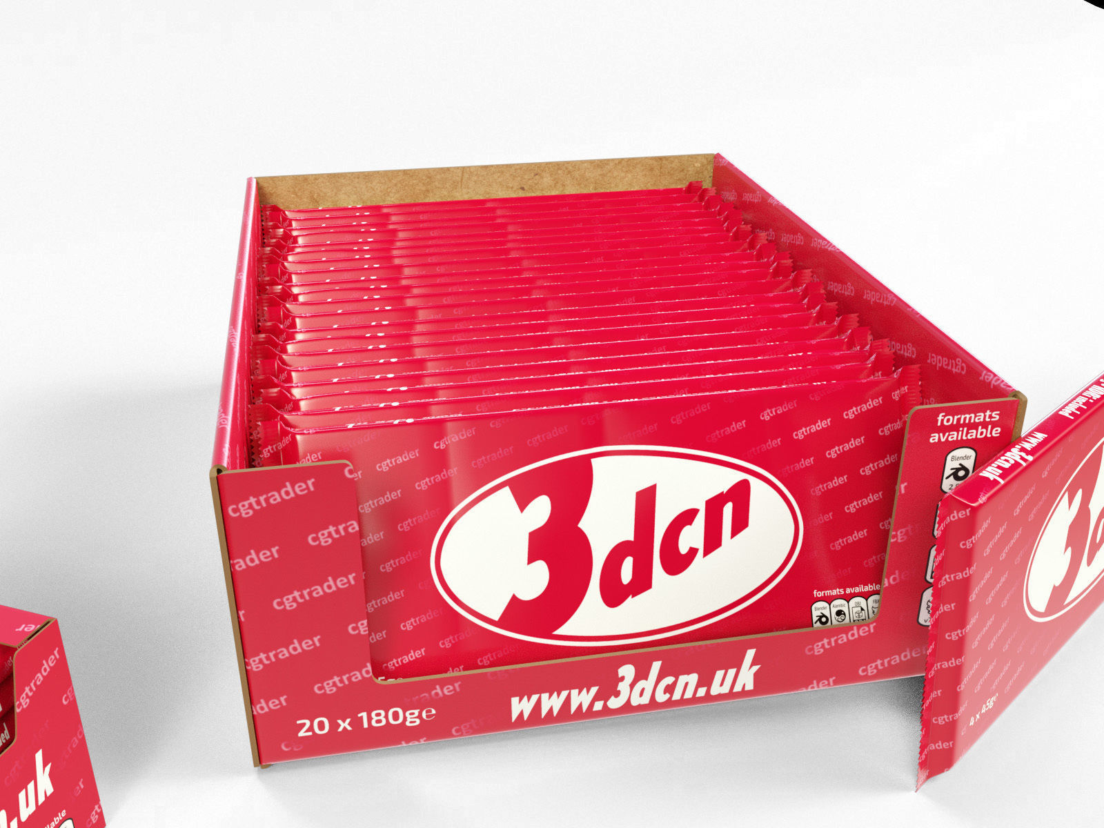 Candy bars with shelf ready display trays kit kat 3D model | CGTrader