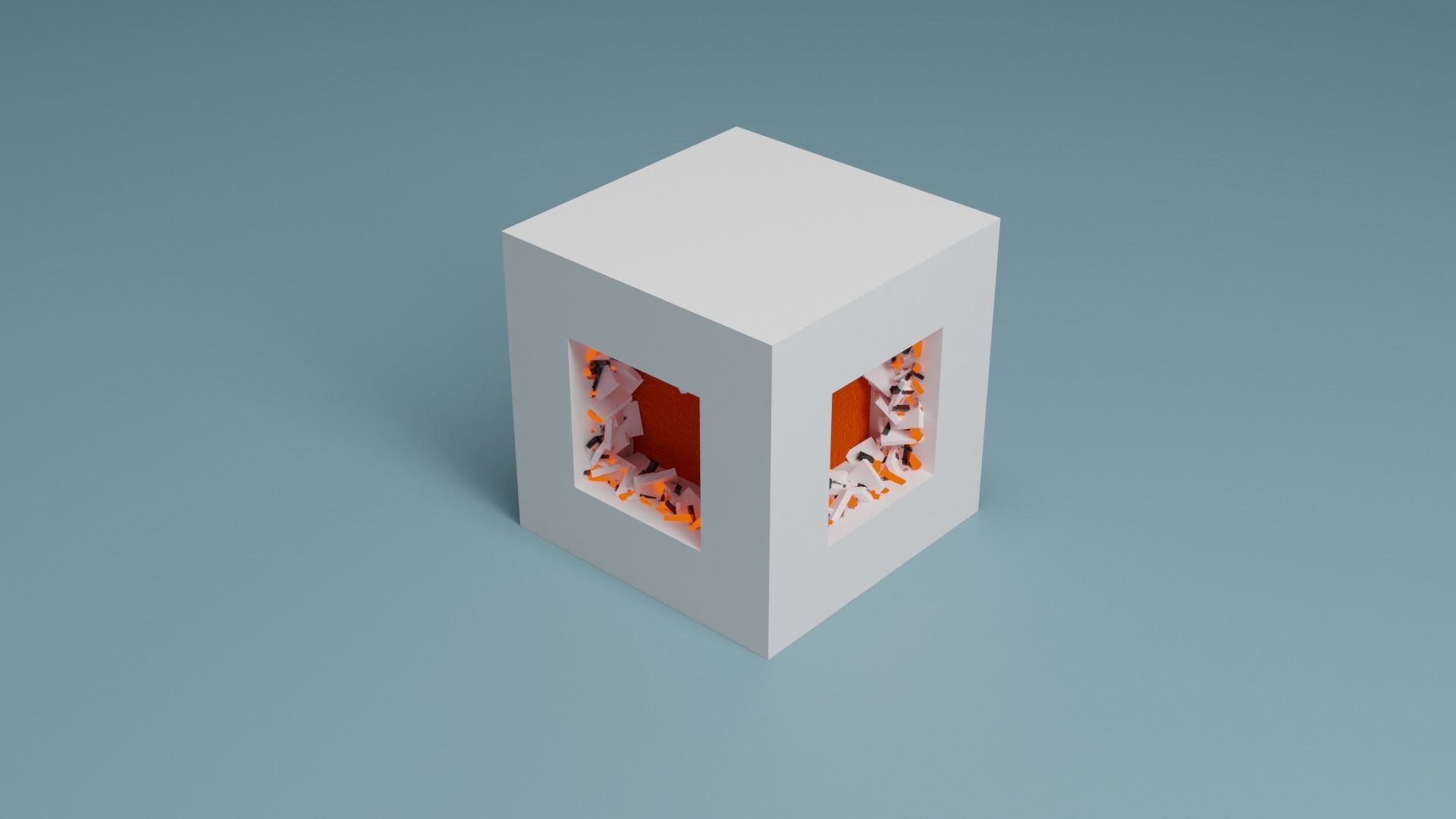 Abstract Splinter Cube free 3D model | CGTrader