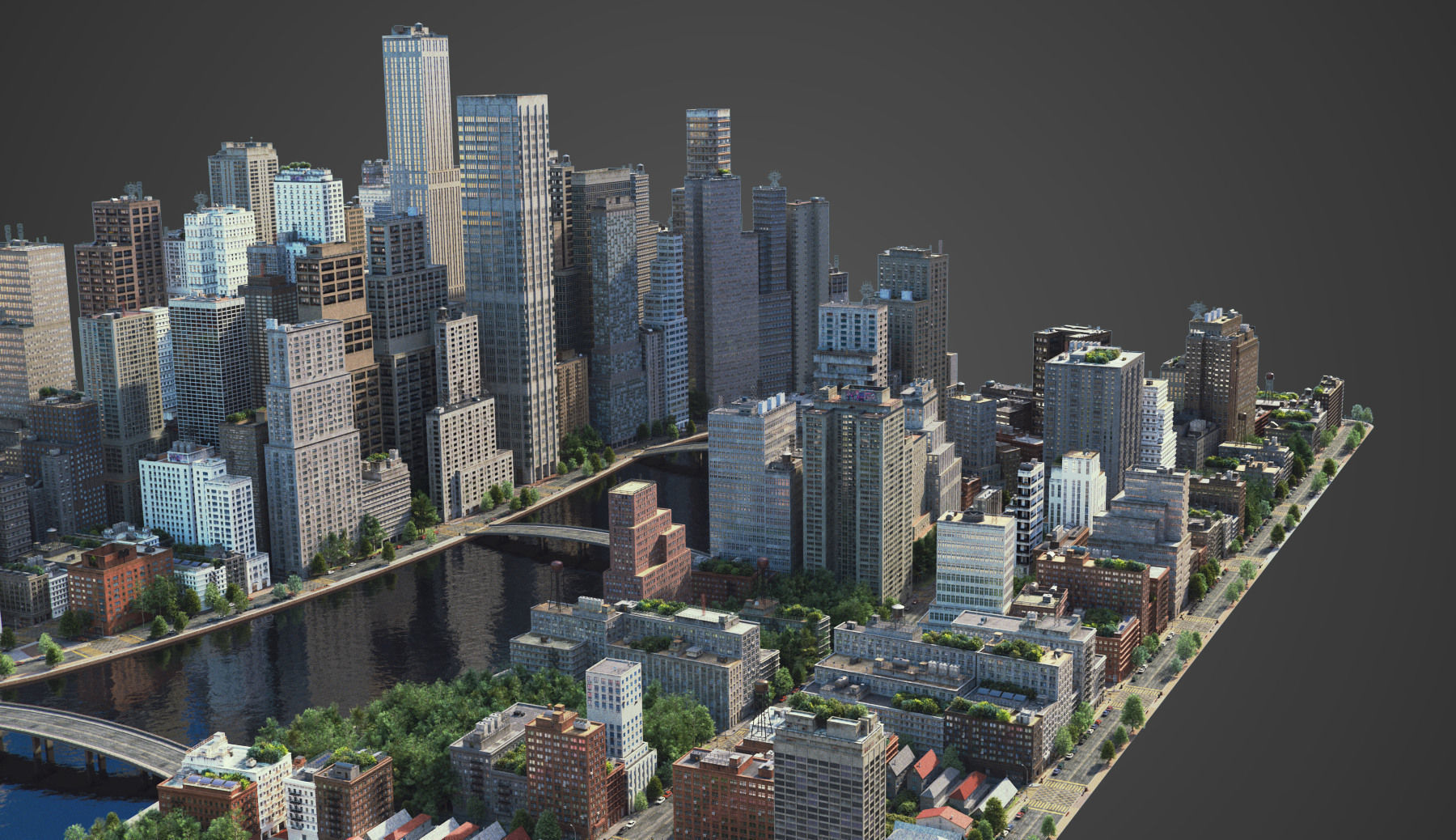 3D model River City C4 VR / AR / low-poly | CGTrader