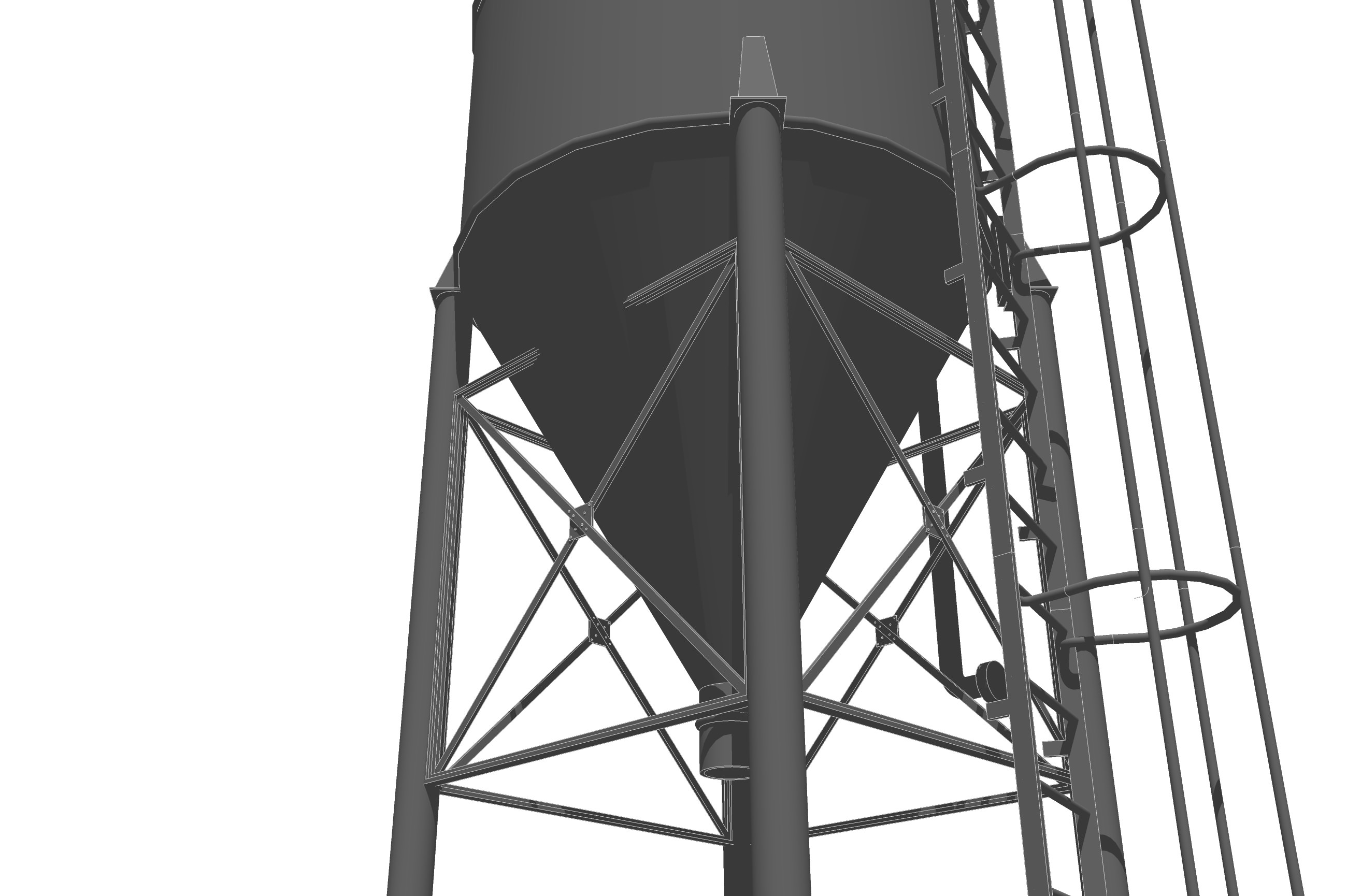 3D model Cement silo - 79 m3 VR / AR / low-poly rigged | CGTrader