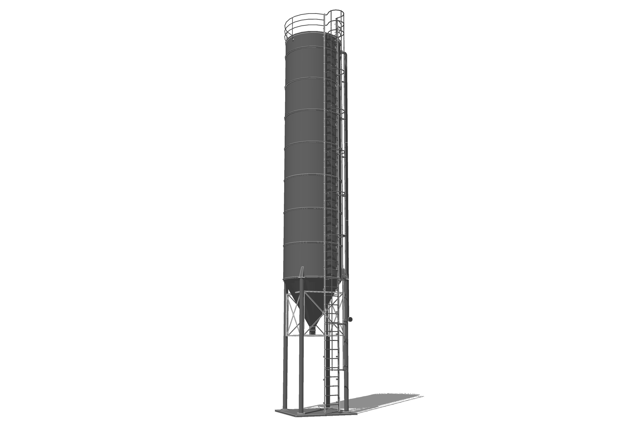 3D model Cement silo - 79 m3 VR / AR / low-poly rigged | CGTrader
