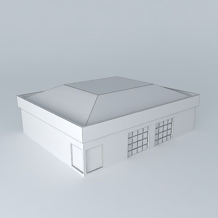 Two-Bay Quick Lube Shop free 3D model | CGTrader