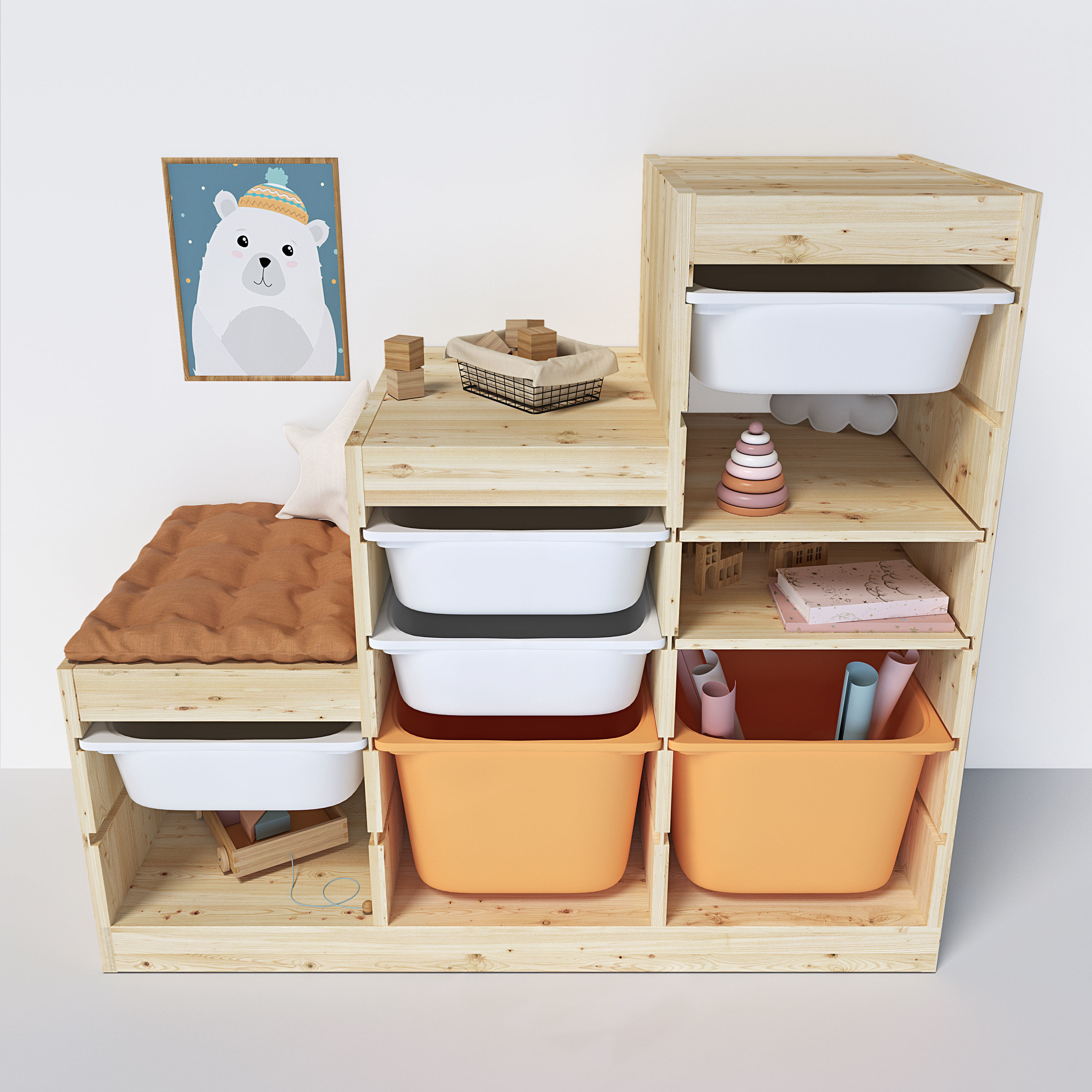 TROFAST kidsroom set 3D model | CGTrader