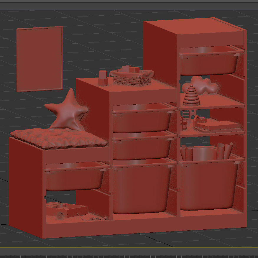 TROFAST kidsroom set 3D model | CGTrader