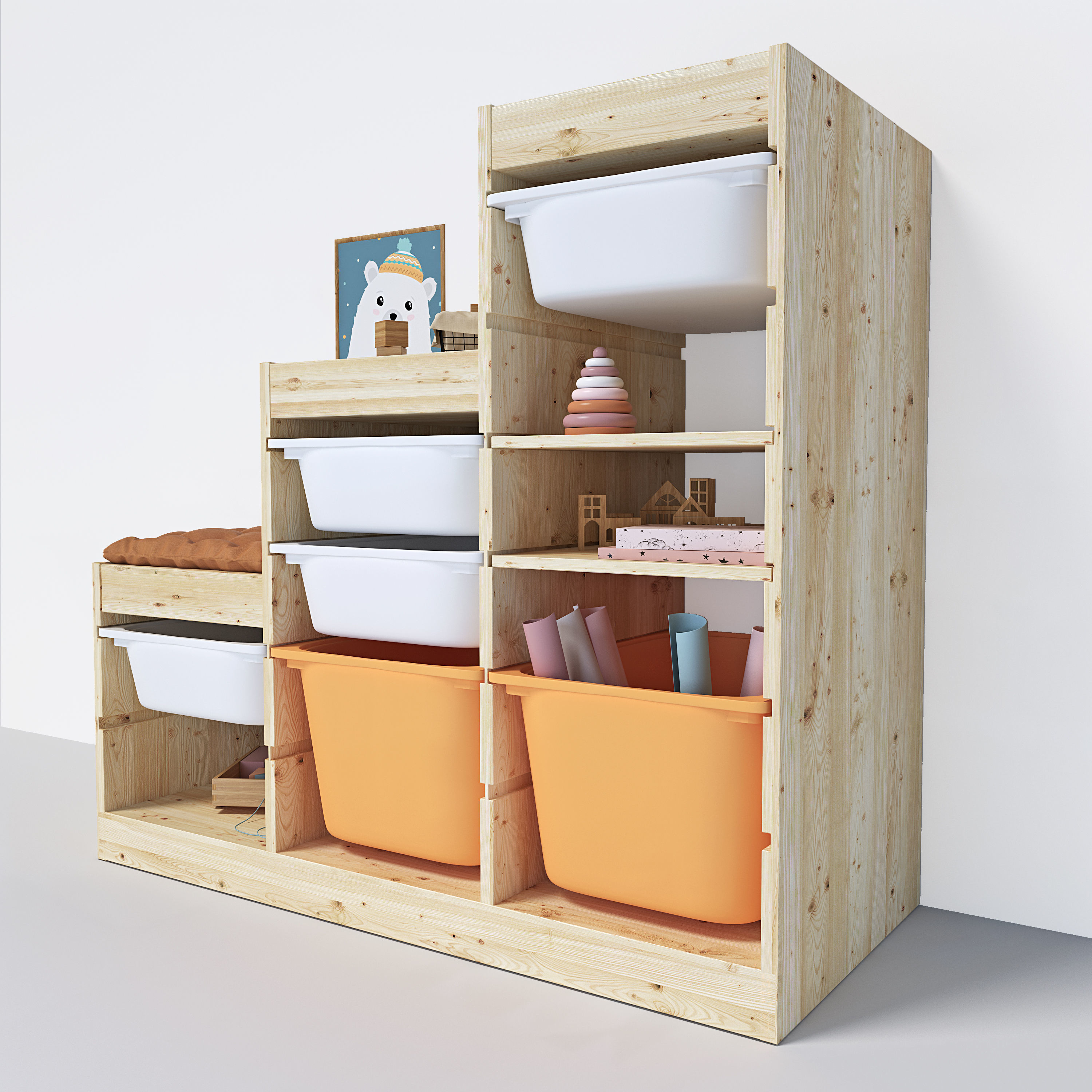 TROFAST kidsroom set 3D model | CGTrader