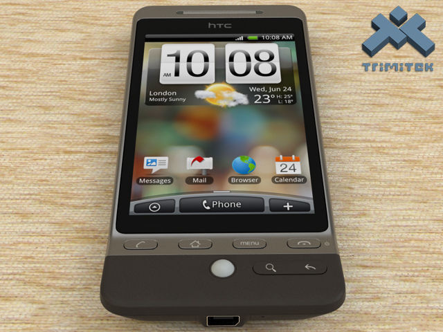 HTC Hero smartphone - 2009 - Black 3D model | CGTrader