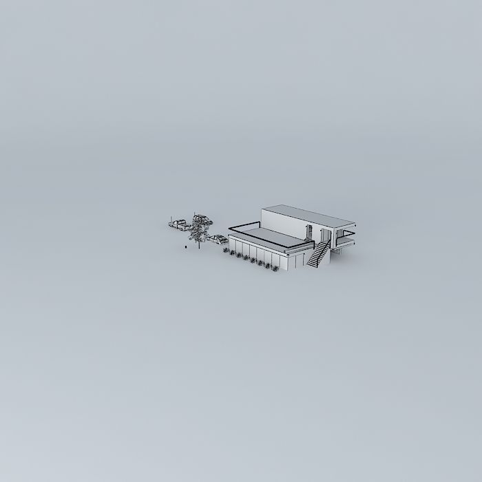 Modern shop exterior free 3D model | CGTrader