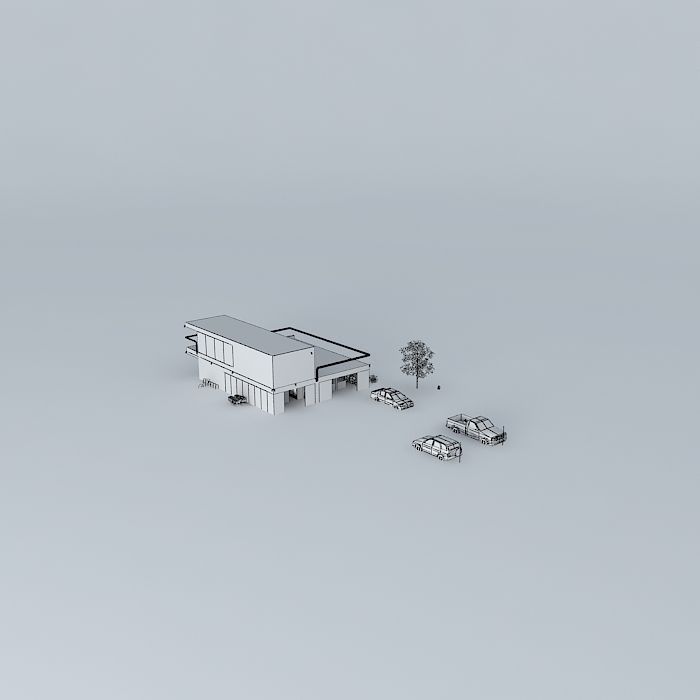 Modern shop exterior free 3D model | CGTrader