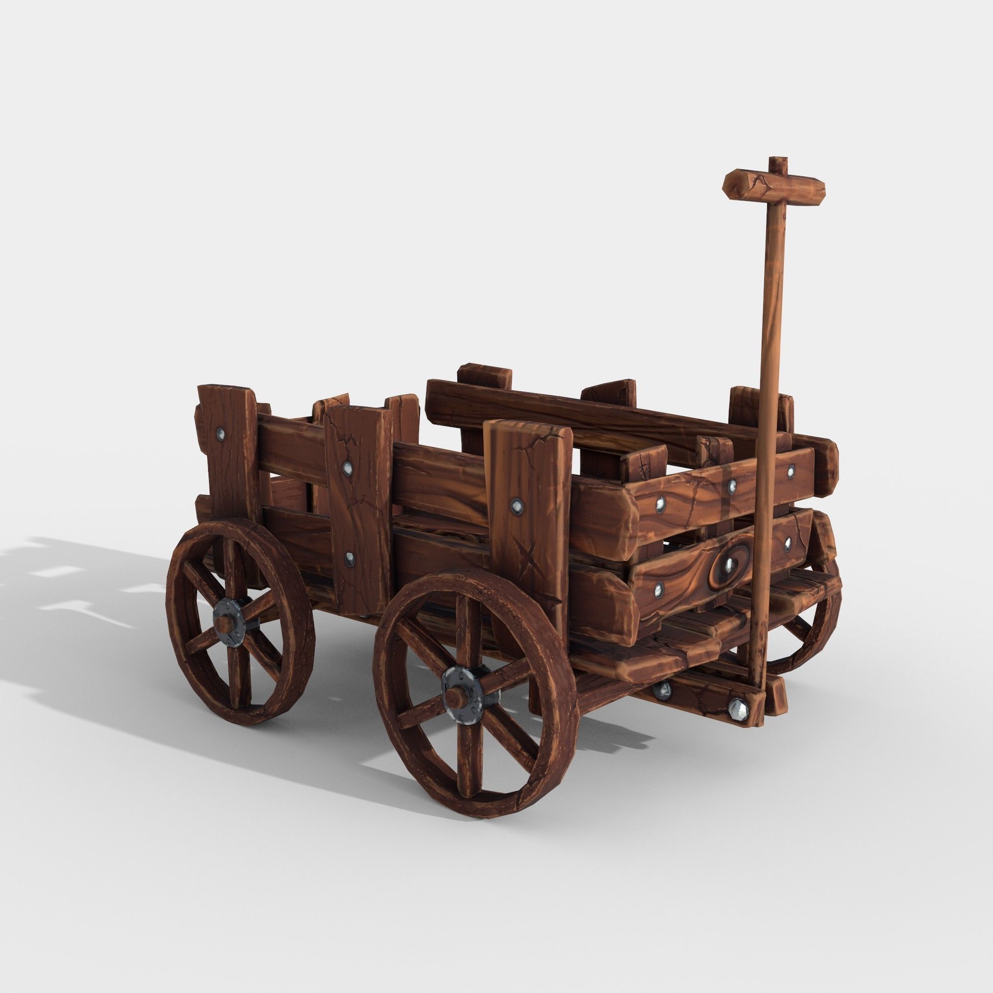 3D model Stylized Hand-Cart VR / AR / low-poly | CGTrader