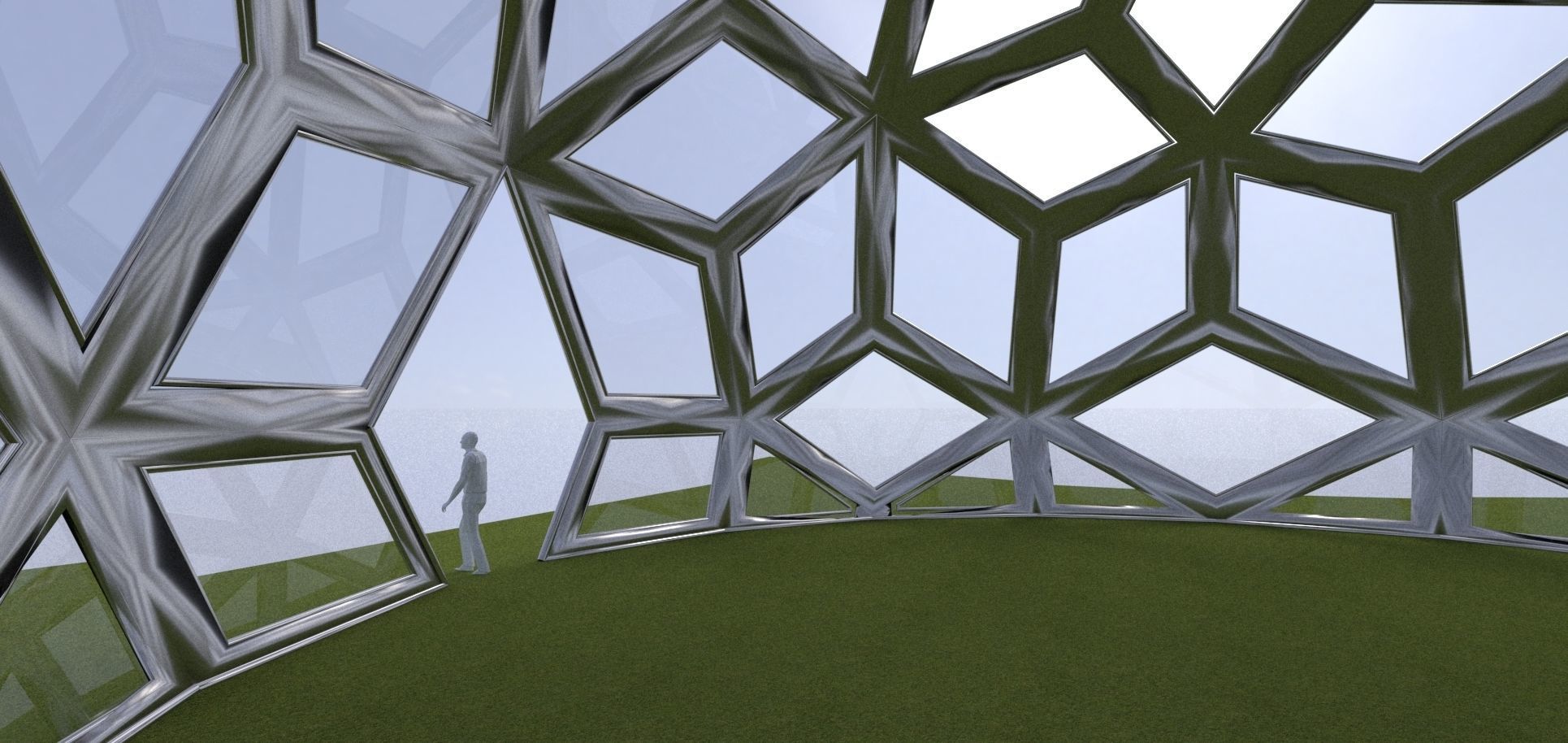 Diamond Pattern geodesic dome like structure 3D model | CGTrader
