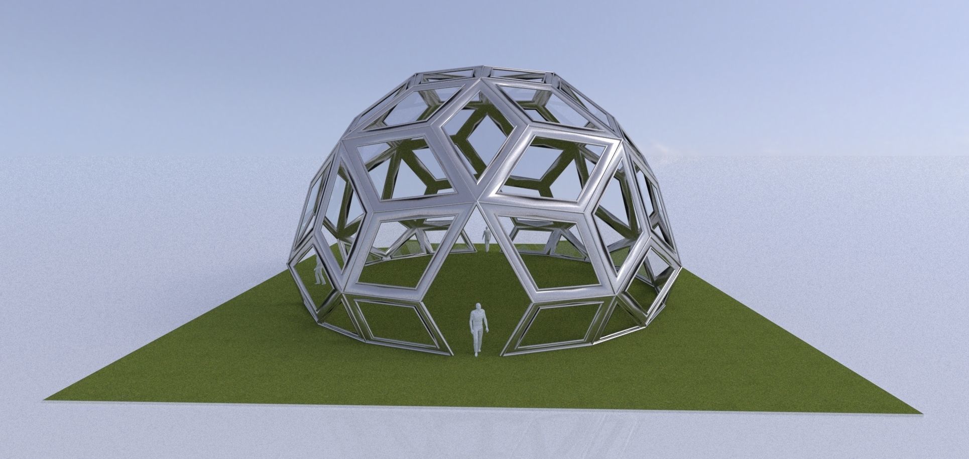 Diamond Pattern geodesic dome like structure 3D model | CGTrader