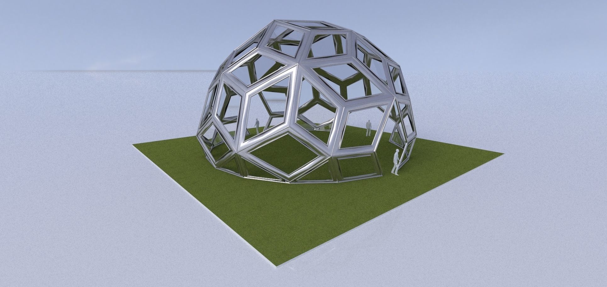 Diamond Pattern geodesic dome like structure 3D model | CGTrader