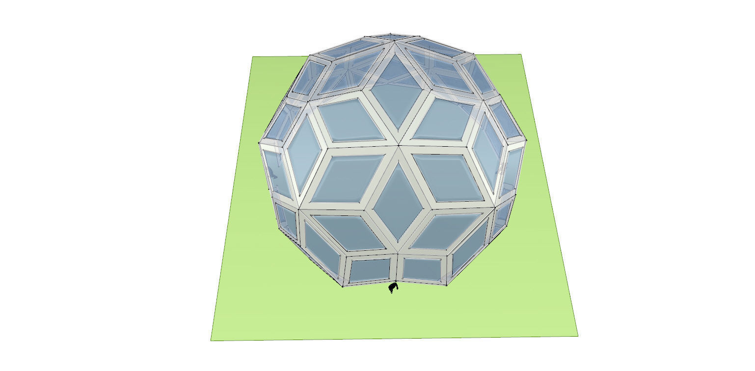 Diamond Pattern geodesic dome like structure 3D model | CGTrader