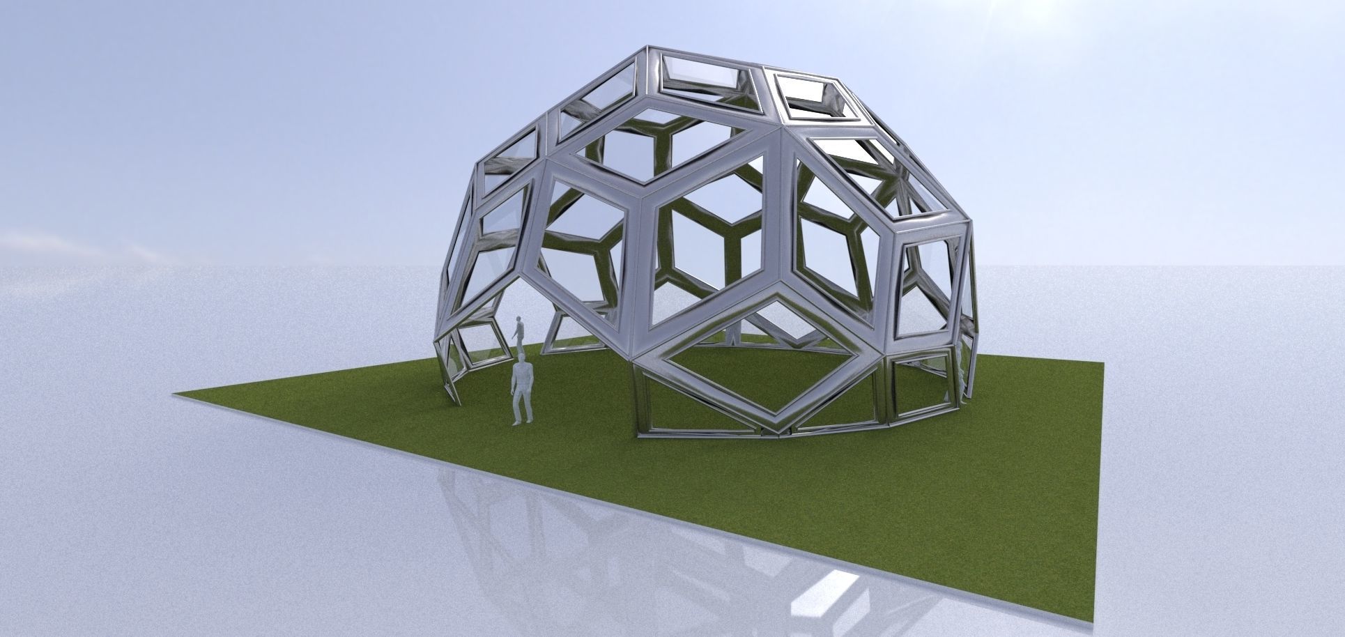 Diamond Pattern geodesic dome like structure 3D model | CGTrader
