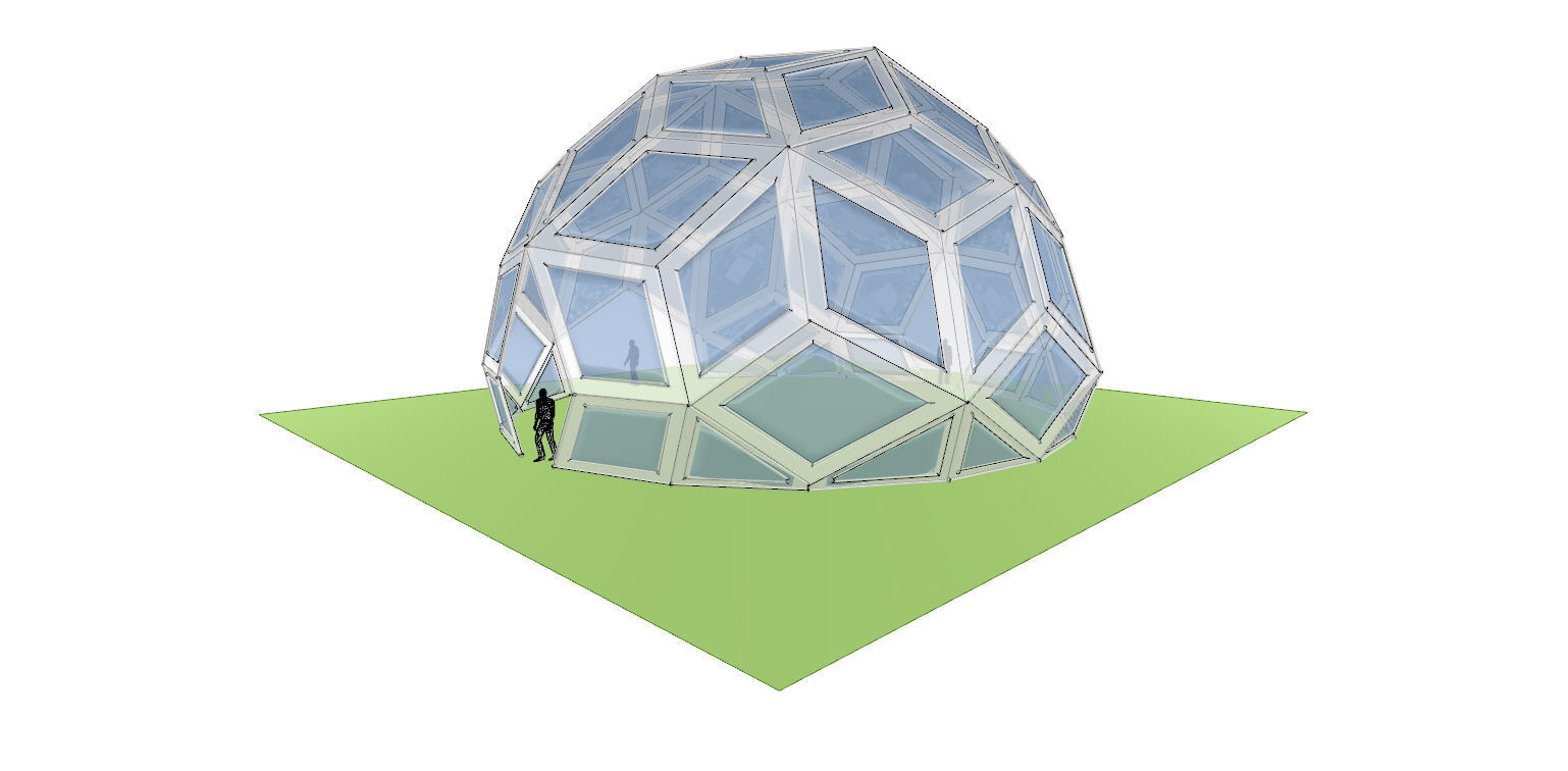 Diamond Pattern geodesic dome like structure 3D model | CGTrader