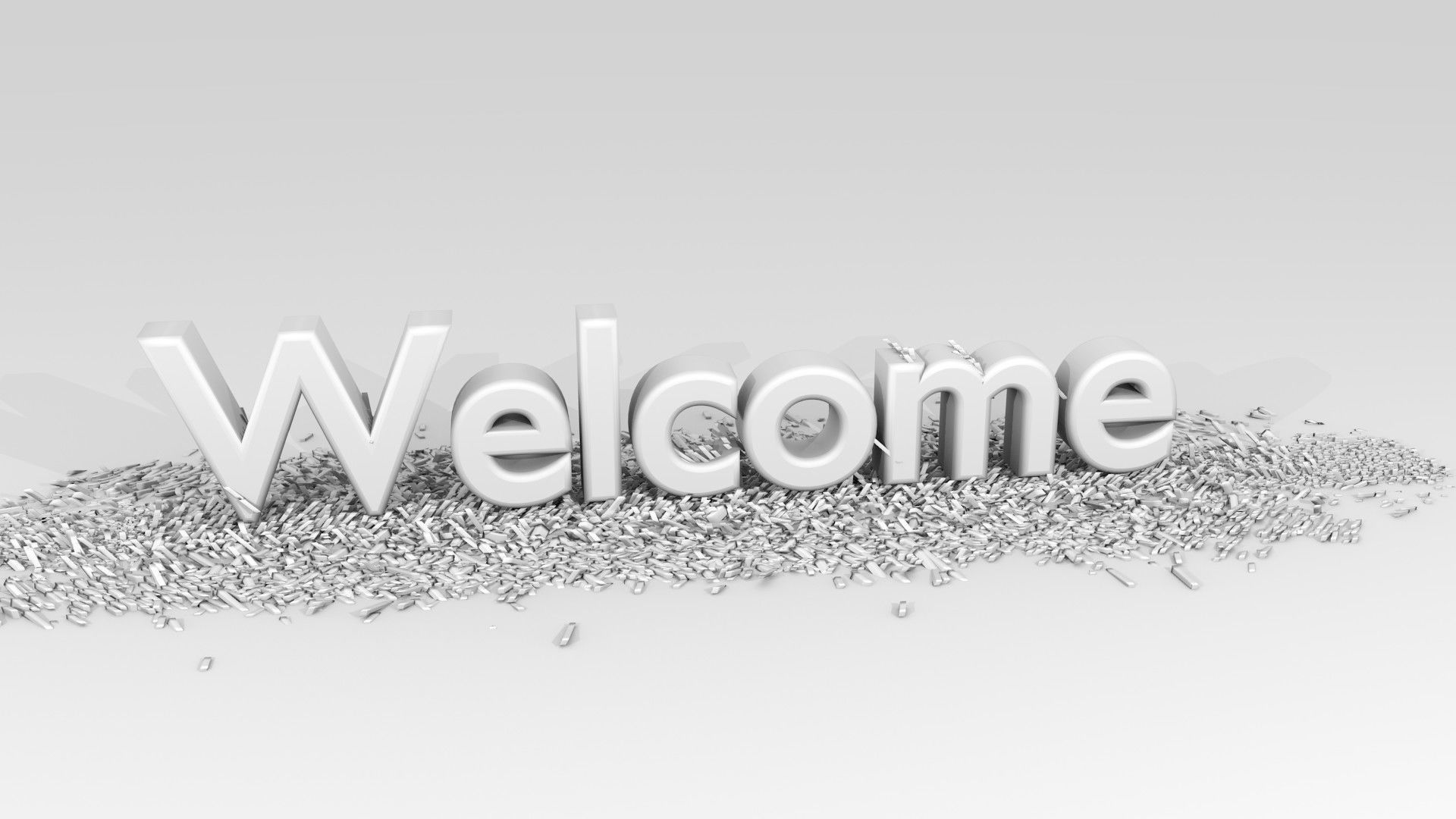 Wood Chipping Welcome Text Animation 3D model animated | CGTrader