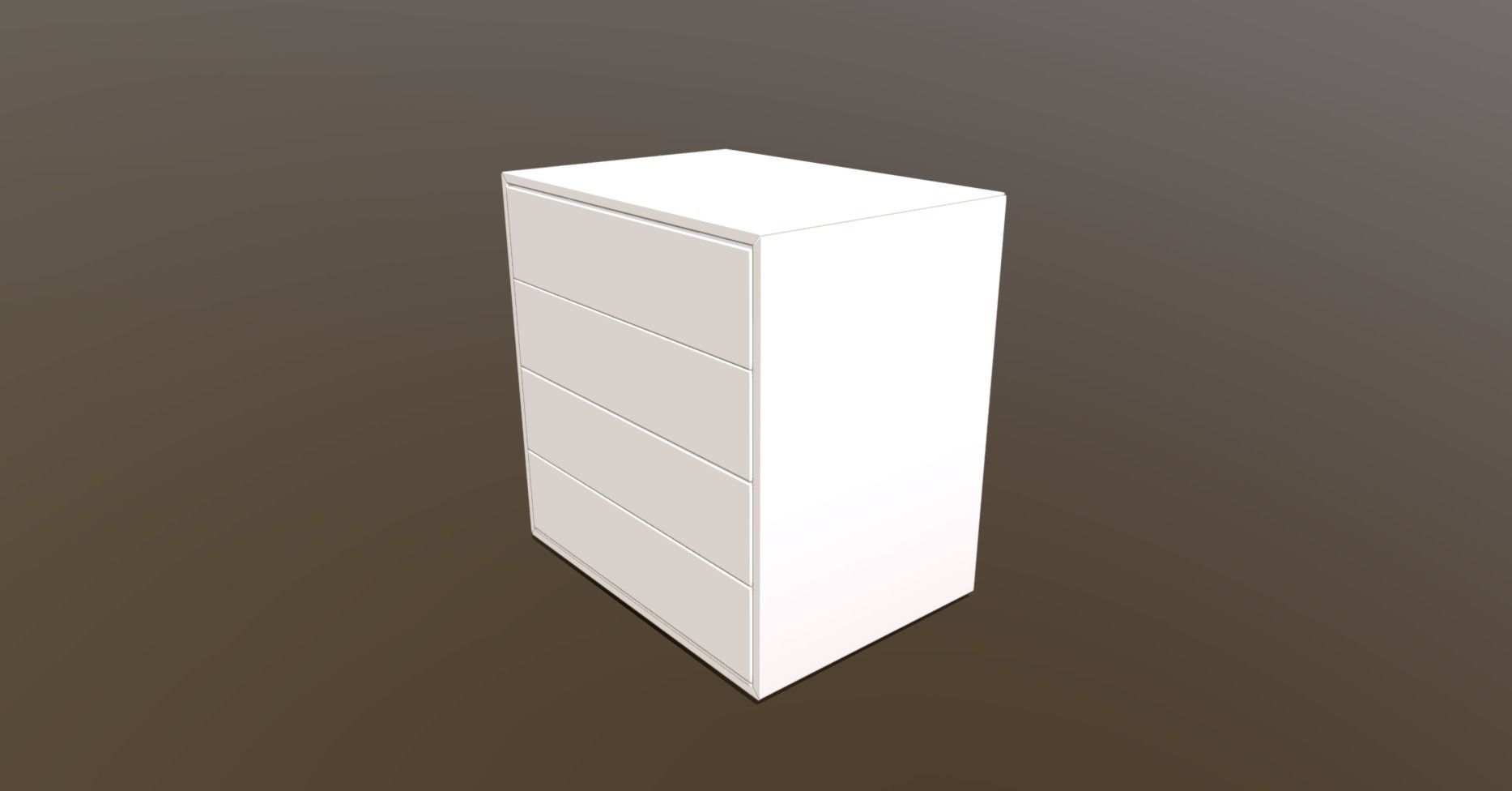 Animated Drawer Shelf 05 3D model animated rigged | CGTrader