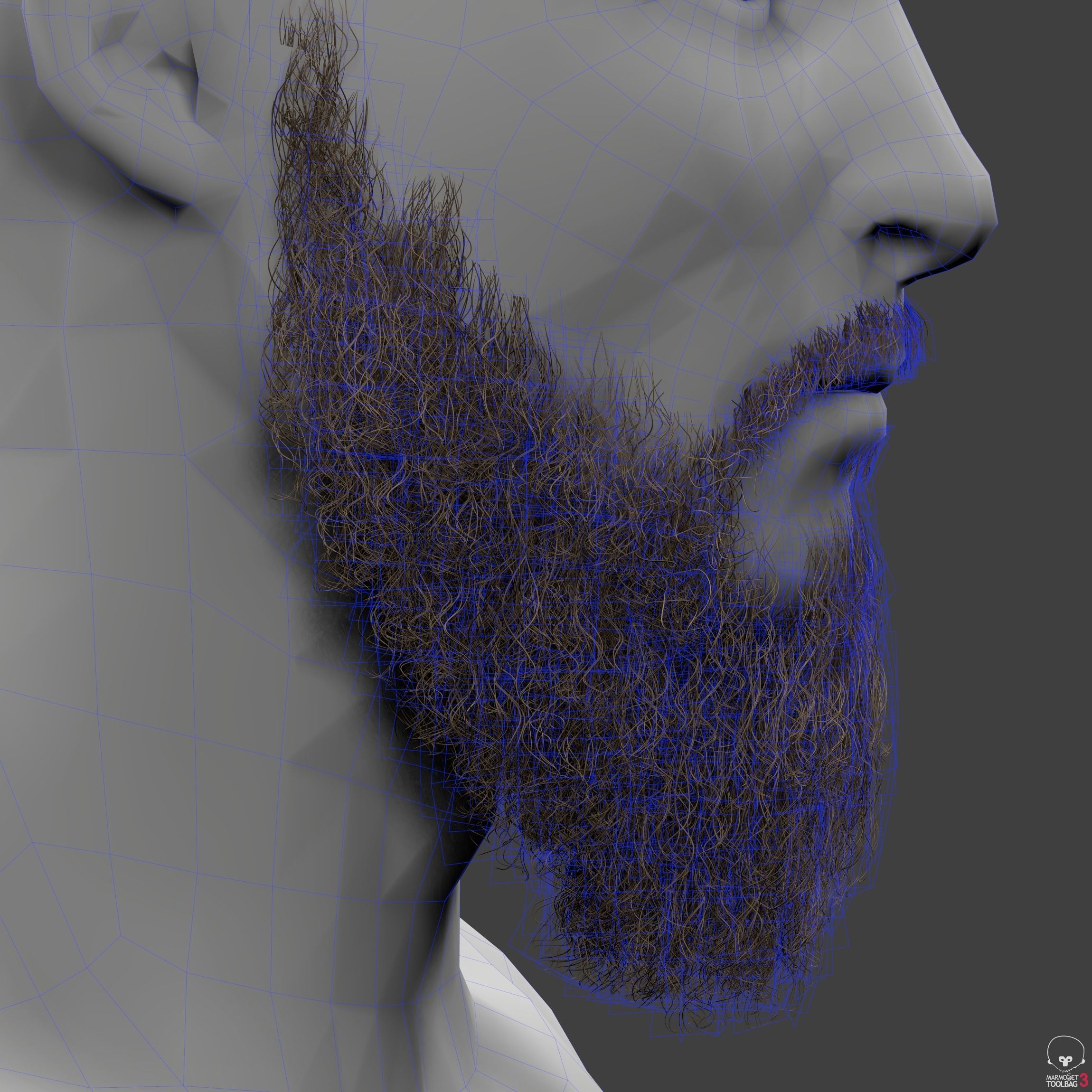 3D model Low poly realistic Realtime Beard VR / AR / low-poly | CGTrader