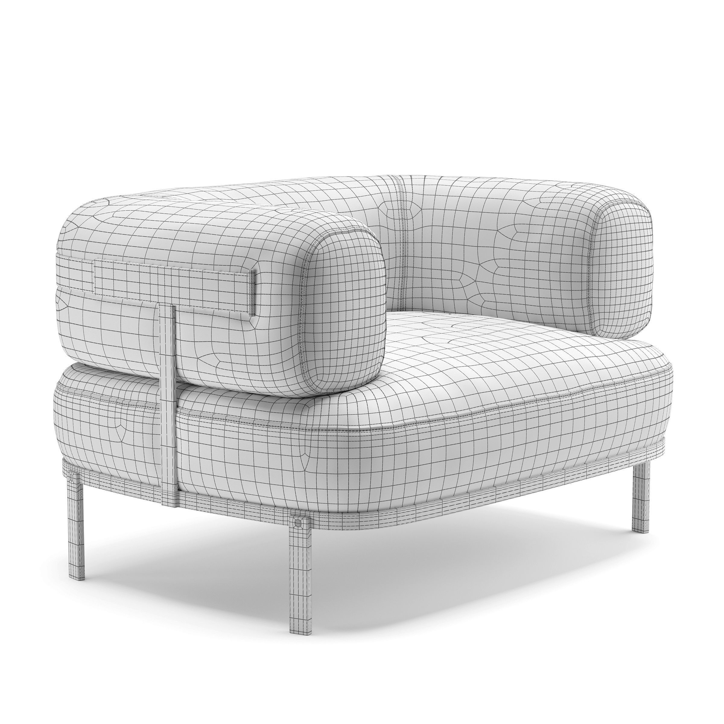 Baxter Belt armchair 3D model | CGTrader