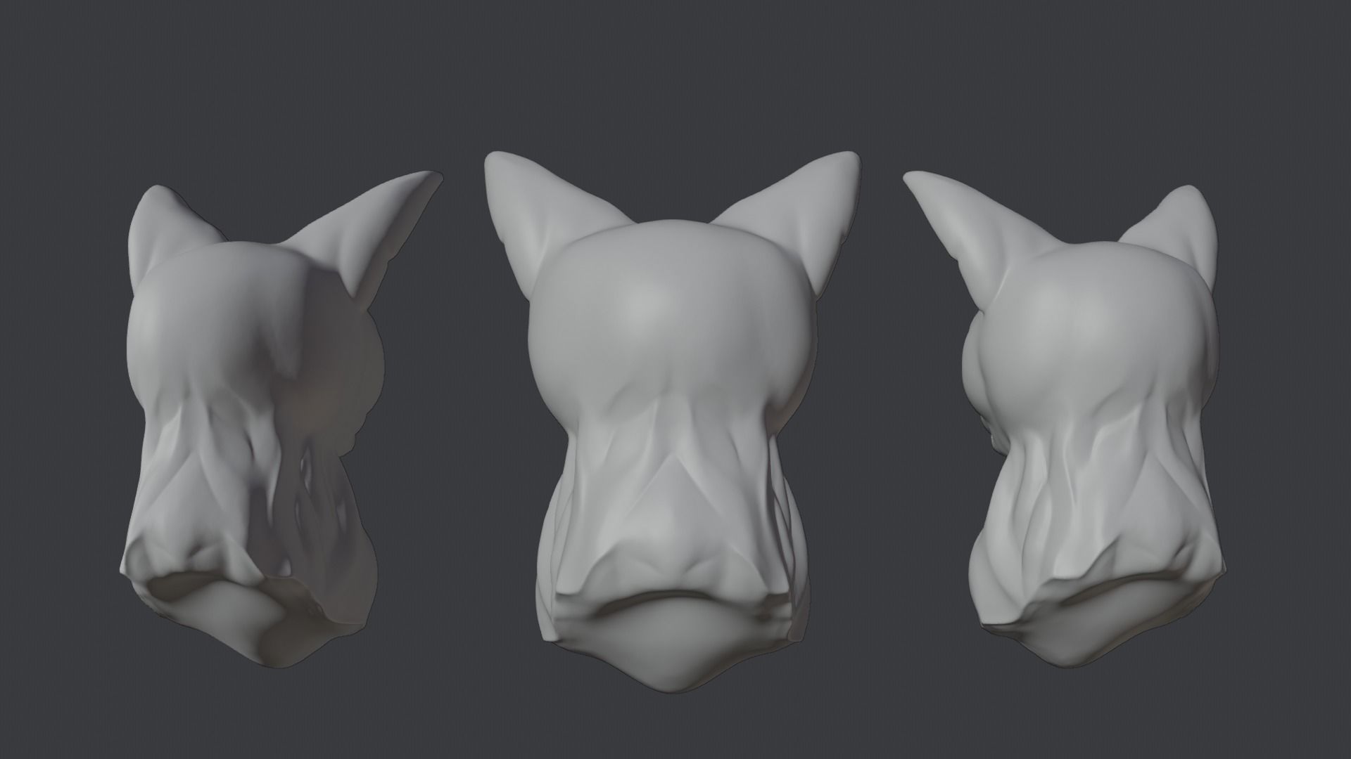 Cat Face 3D model 3D printable | CGTrader