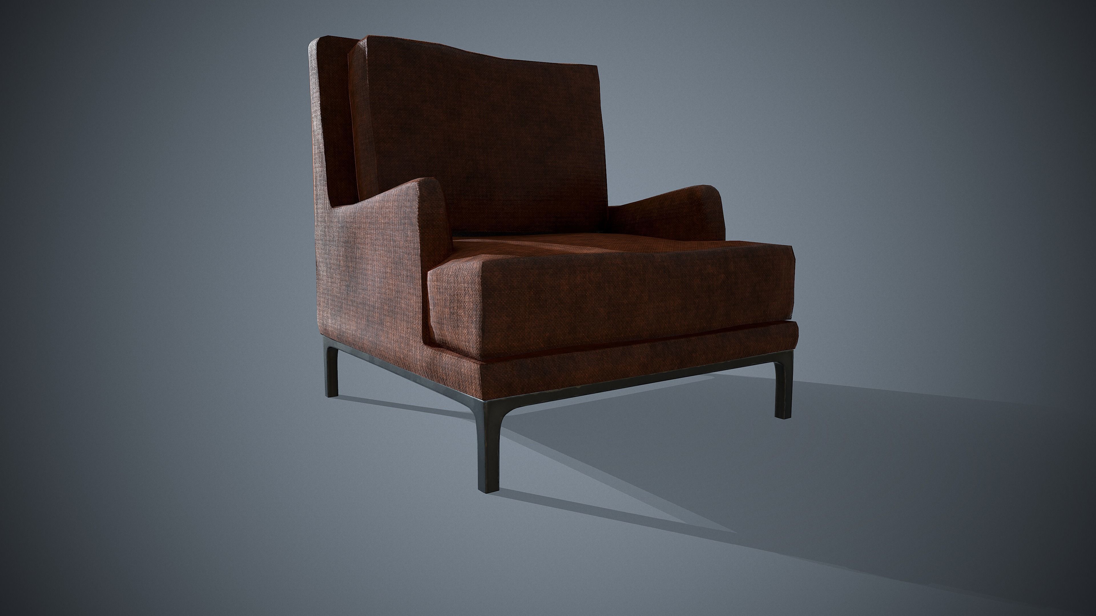 3D model Gameready Armchair - Low Poly chair VR / AR / low-poly | CGTrader
