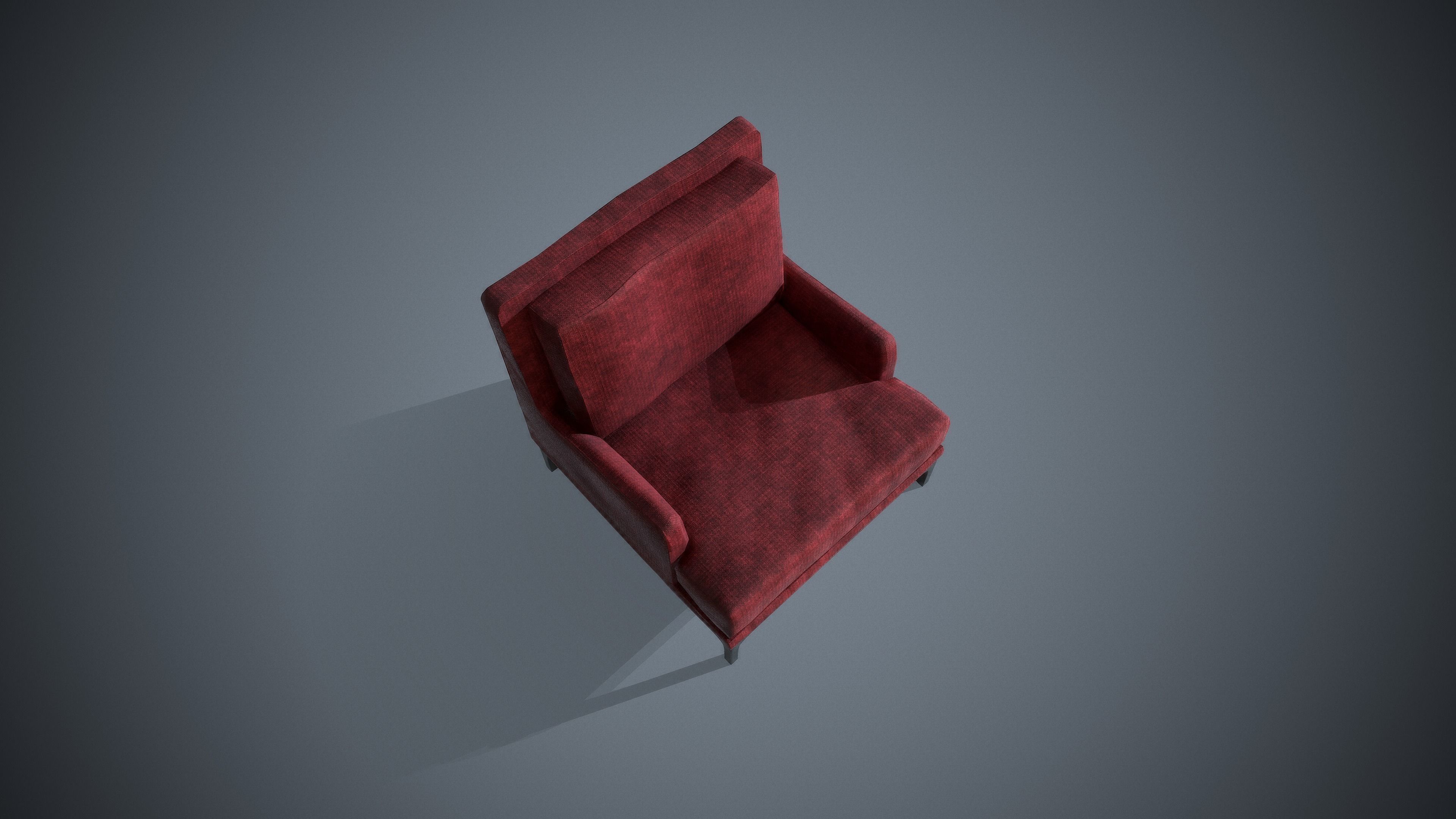 3D model Gameready Armchair - Low Poly chair VR / AR / low-poly | CGTrader