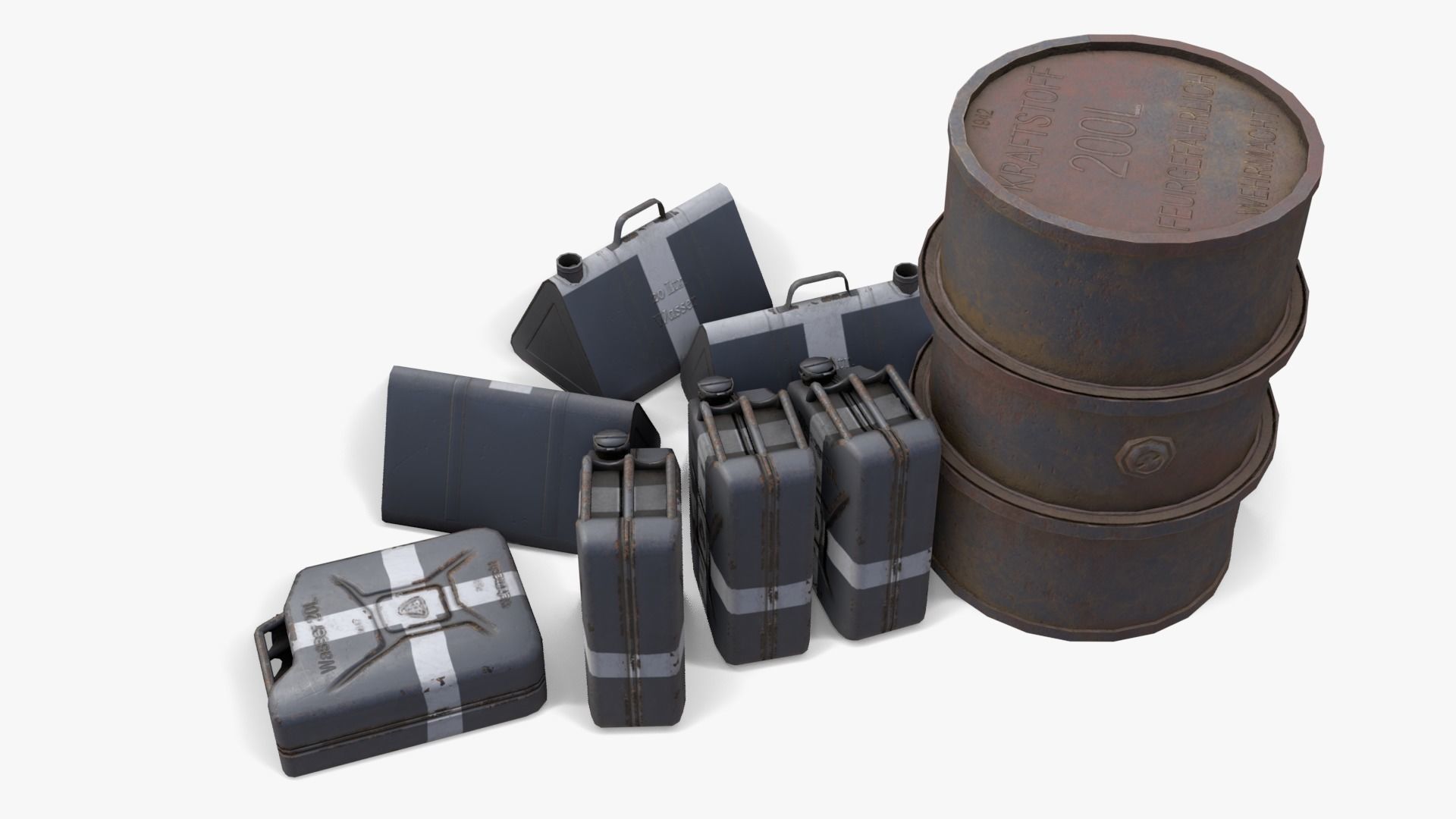 3D model WW2 Water Storage Assets 02 VR / AR / low-poly | CGTrader