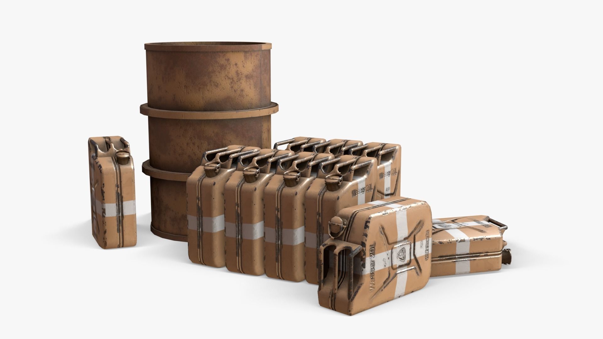 3D model WW2 Water Storage Assets 01 VR / AR / low-poly | CGTrader