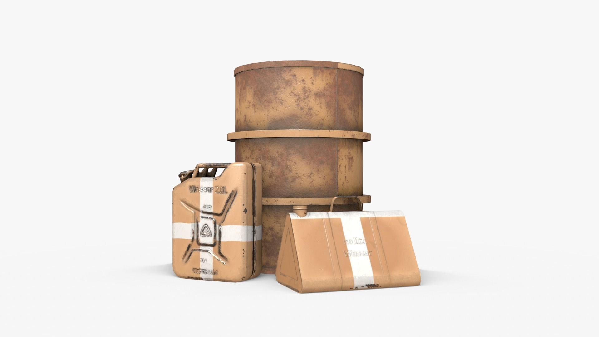 3D model WW2 Water Storage Assets 01 VR / AR / low-poly | CGTrader