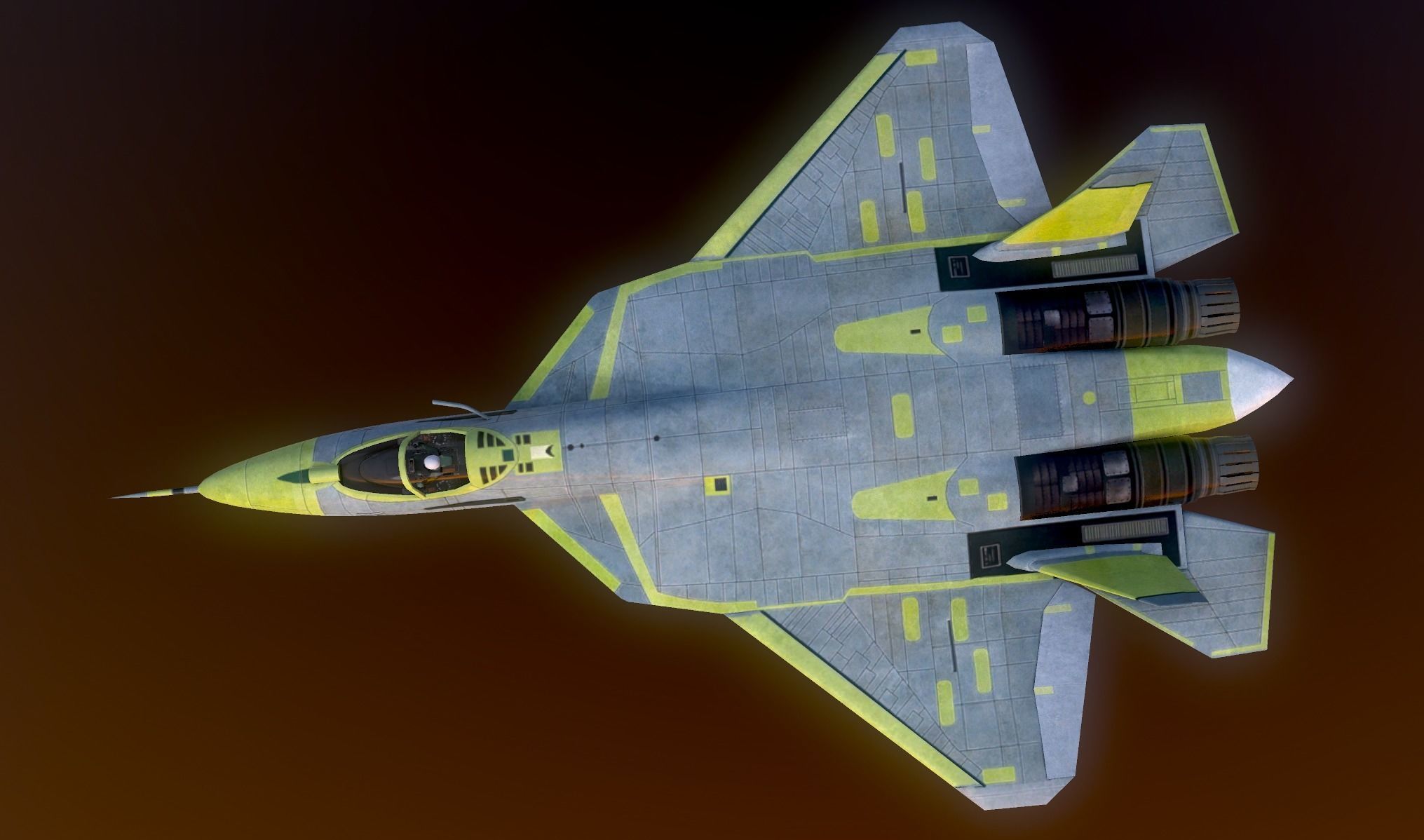 Sukhoi Su-57 Sukhoi PAK FA Multi-role heavy Fighter I-21 3D model ...