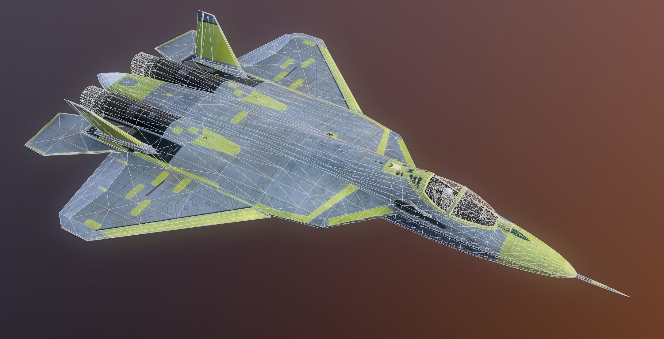 Sukhoi Su-57 Sukhoi PAK FA Multi-role heavy Fighter I-21 3D model ...