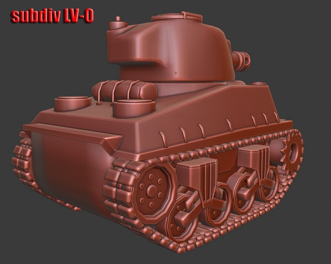 3D model Mini Sherman Tank VR / AR / low-poly rigged | CGTrader