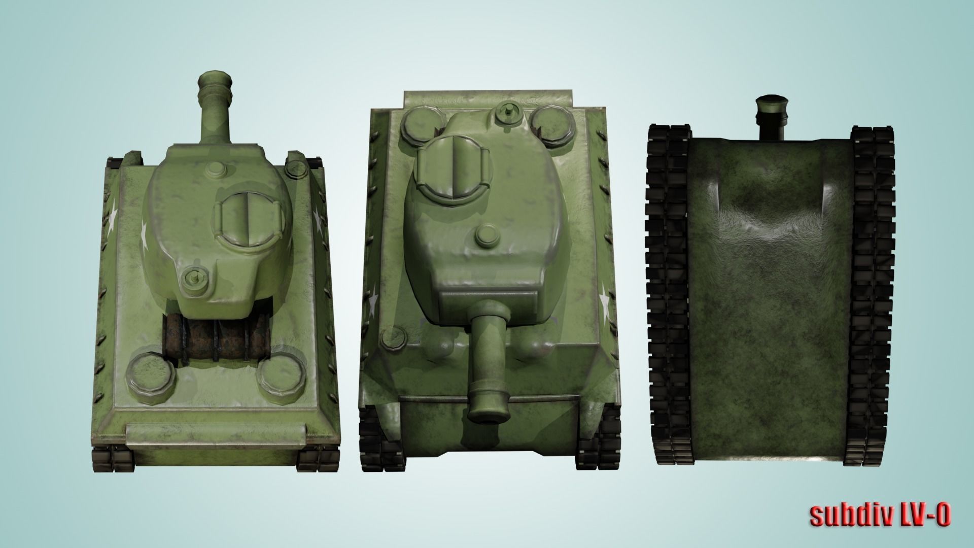 3D model Mini Sherman Tank VR / AR / low-poly rigged | CGTrader