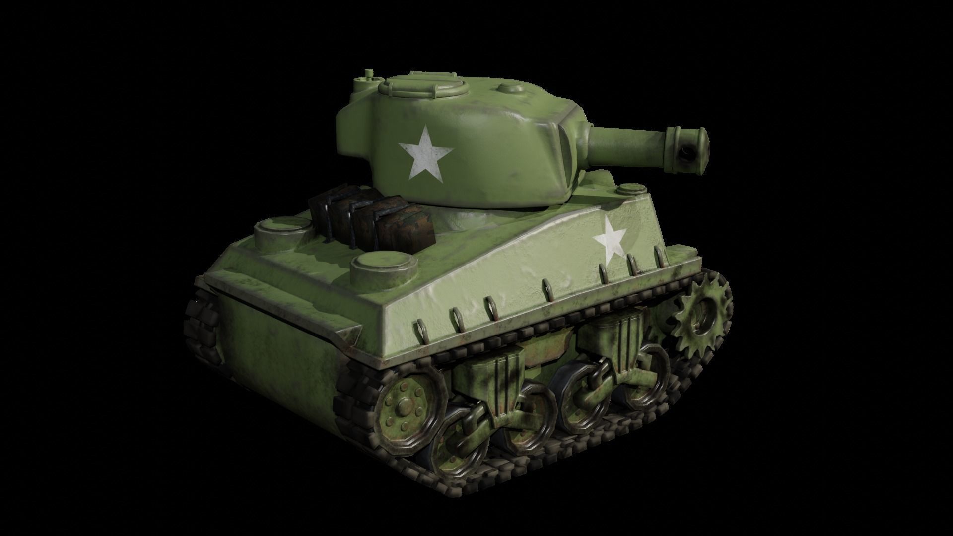 3D model Mini Sherman Tank VR / AR / low-poly rigged | CGTrader