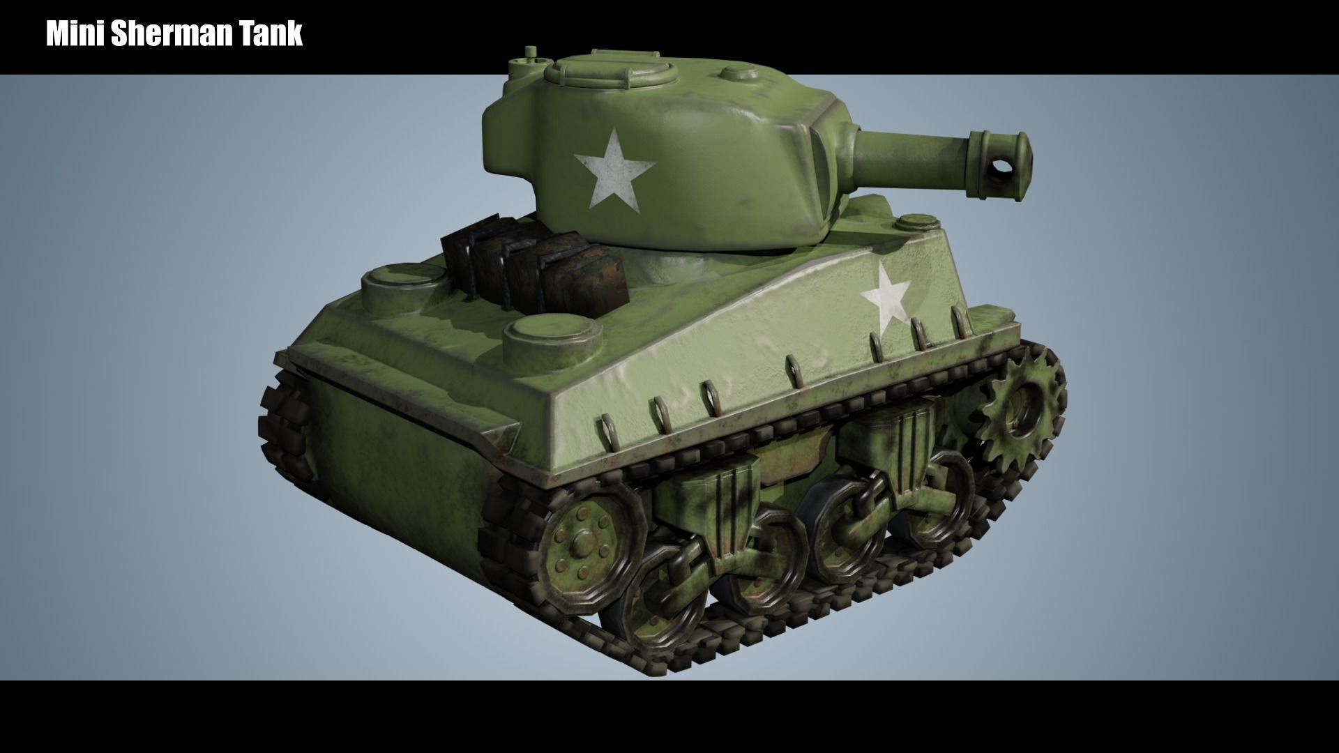 3D model Mini Sherman Tank VR / AR / low-poly rigged | CGTrader