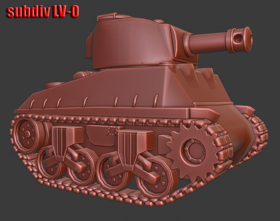3D model Mini Sherman Tank VR / AR / low-poly rigged | CGTrader