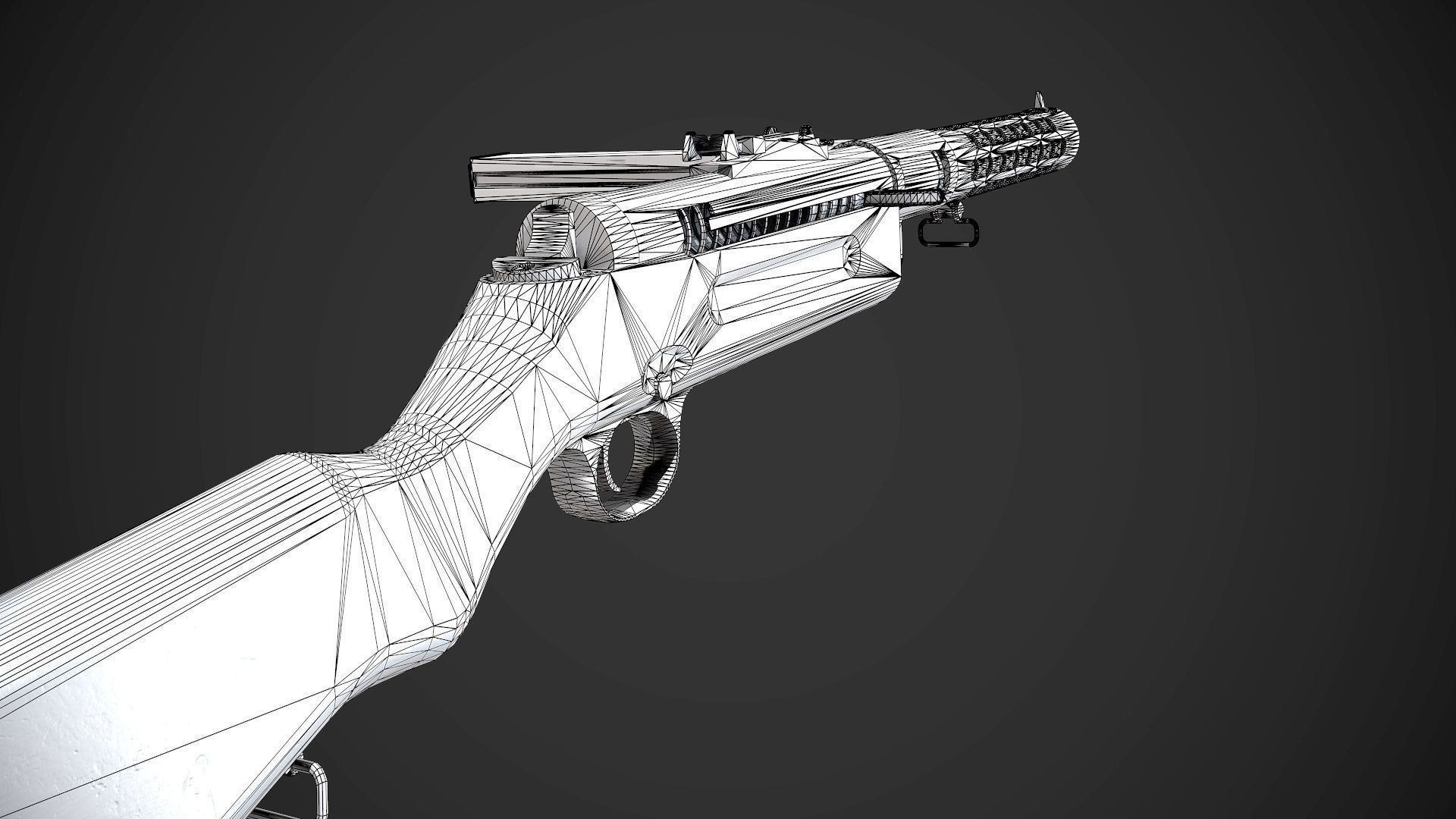 3D model Schmeisser MP-28 Rifle AAA Game Ready Weapon FPS Asset VR / AR ...