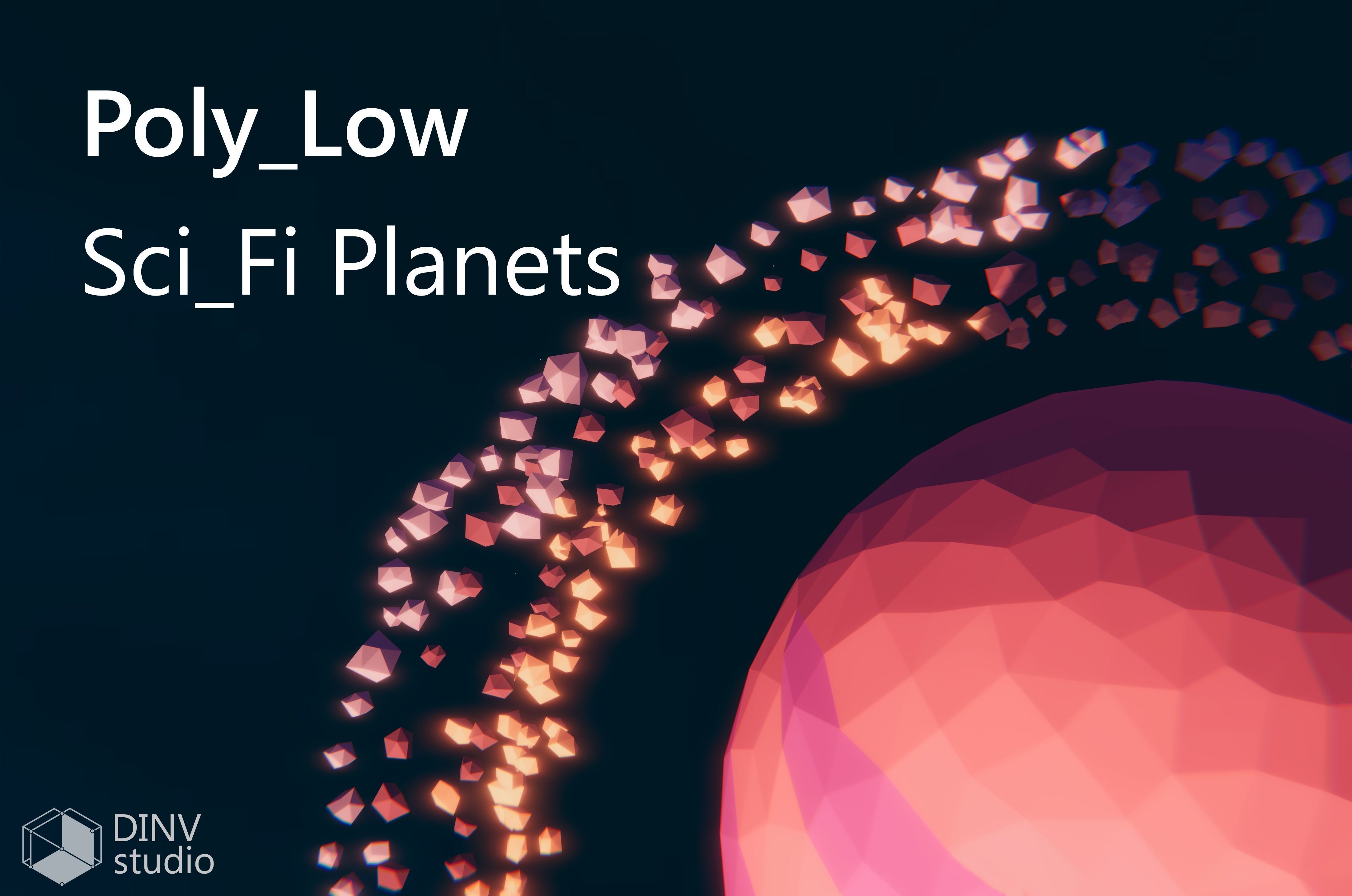 3D model Poly-Low - Sci - Fi - Planets VR / AR / low-poly | CGTrader