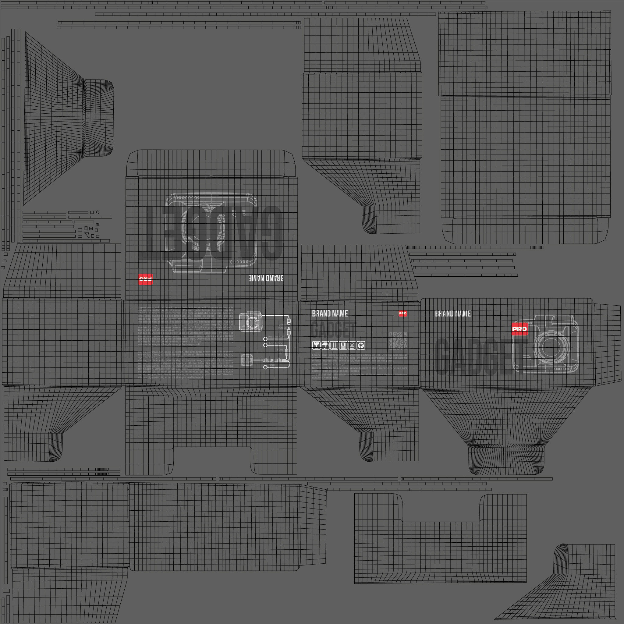 Gadget Cardboard Packaging Box 3D model | CGTrader
