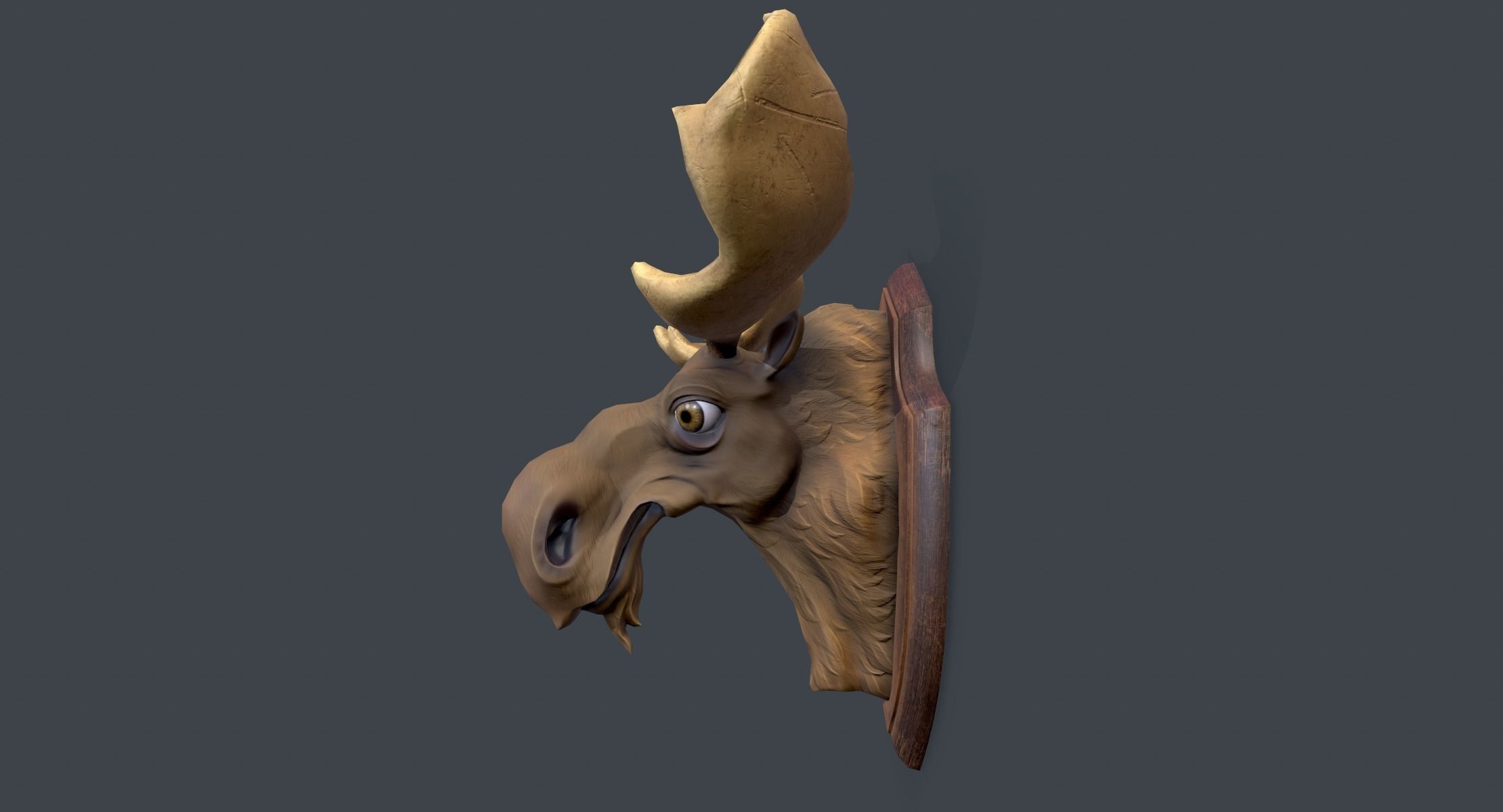 3D model Stylized Moose Head Trophy VR / AR / low-poly | CGTrader