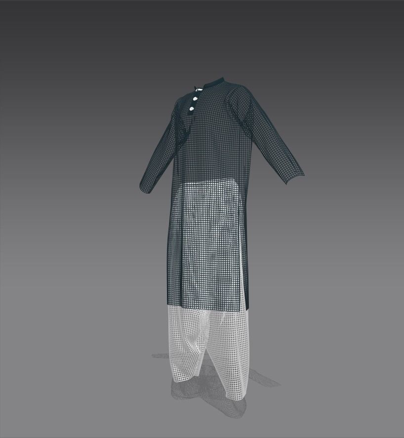 Kurta Shalwar - BaseMesh free 3D model | CGTrader